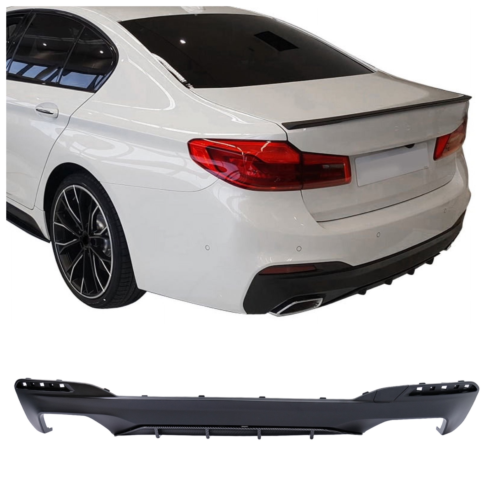550i MP Style Rear Diffuser Rear Bumper Lip for BMW 5 Series G30 M ...