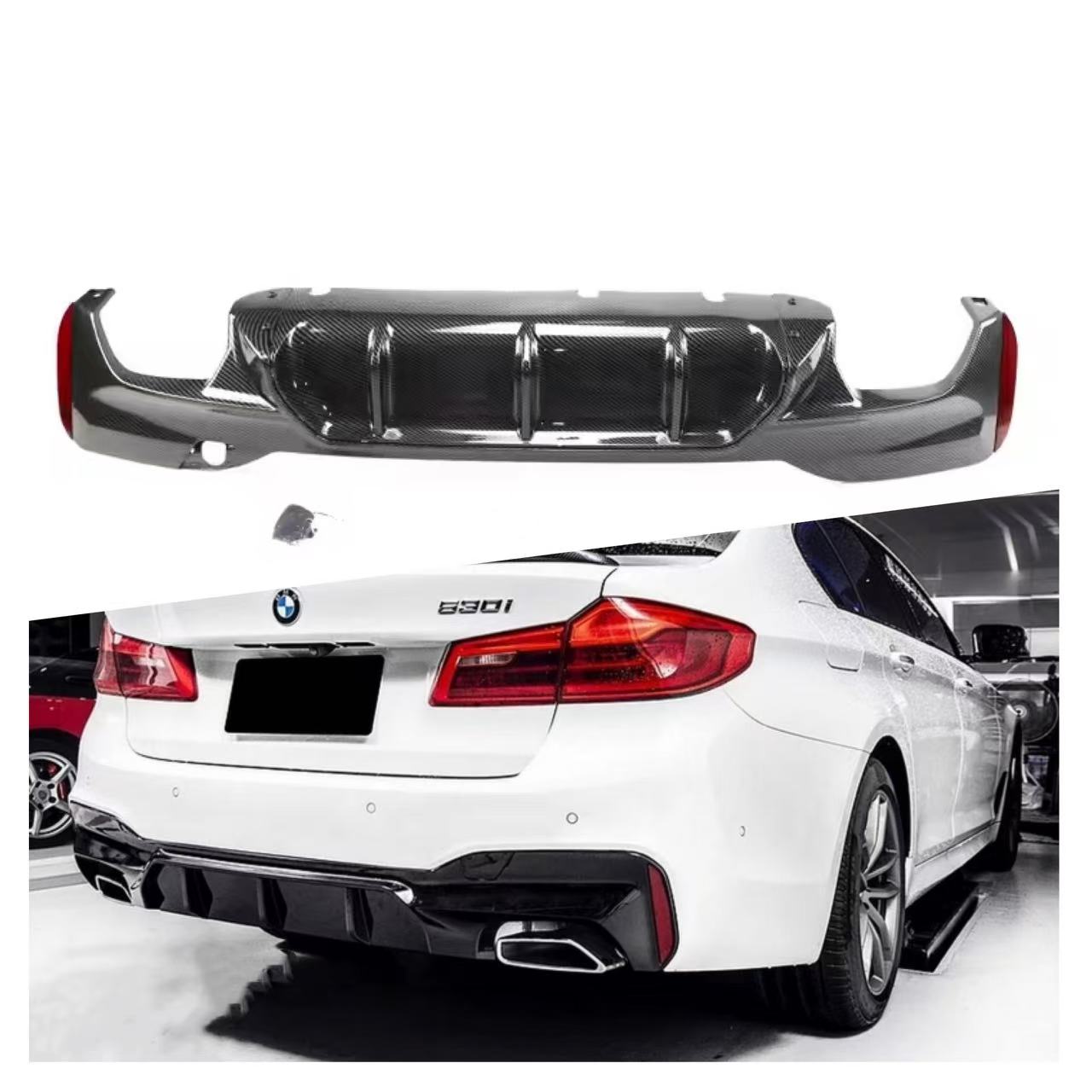 Aftermarket M5 Style Rear Lip Diffuser for BMW 5 Series G30 M-tech(2018 ...
