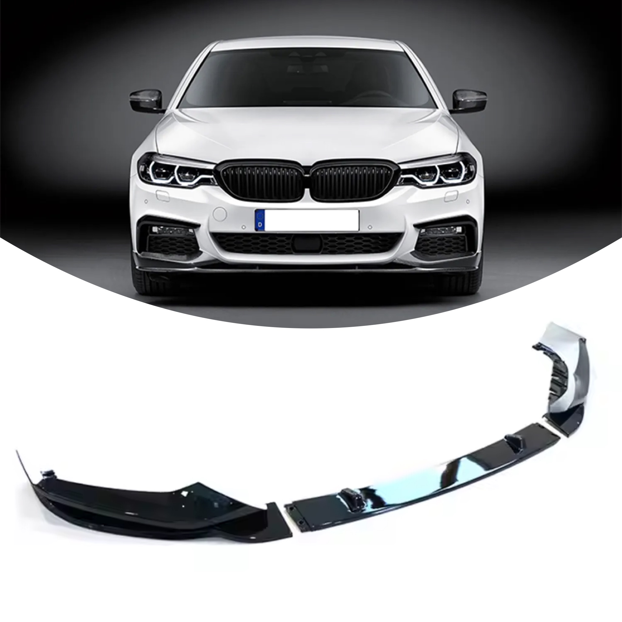 Aftermarket MP Style Front Splitter Front Lip for BMW 5 Series G30 Pre ...